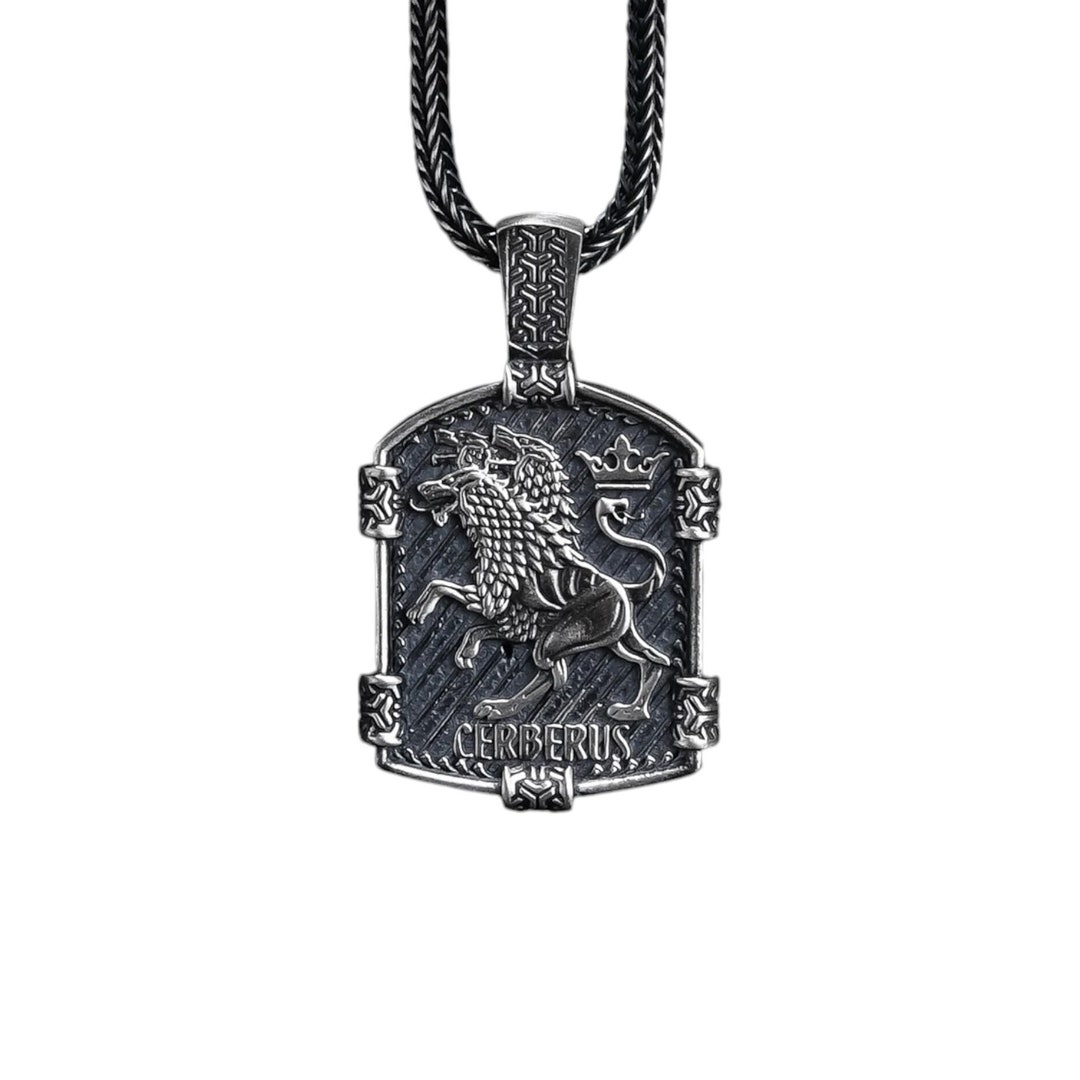 Cerberus Greek Mythology Men's Necklace, Underworld Watchdog Pendant ...