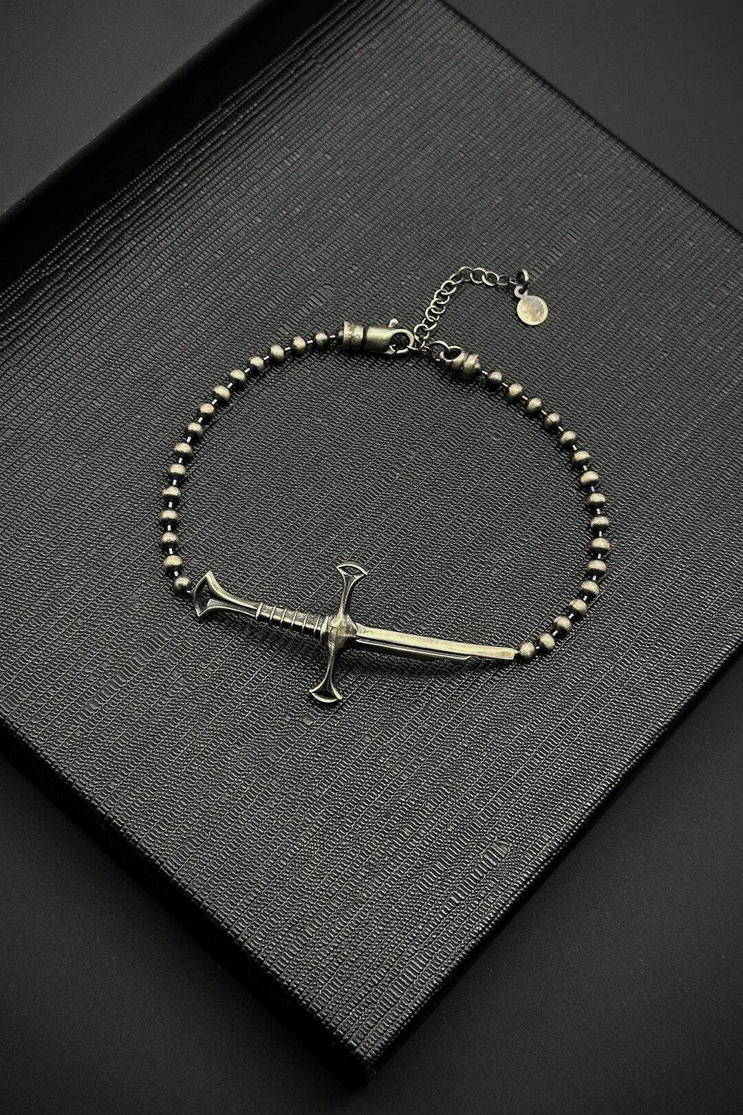 Sterling Silver Sword Bracelet: Oxidized 925 Silver Jewelry Gift - Etsy