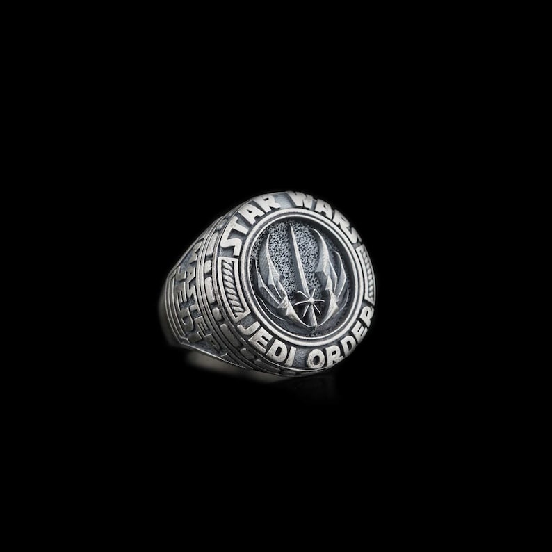 Sterling Silver Star Wars Ring: Jedi Order Symbol, Galactic Jewelry - Etsy