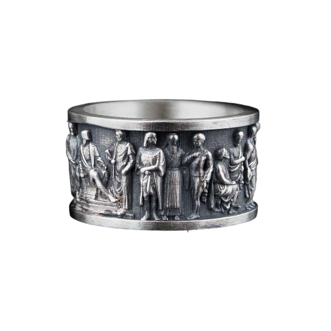Ancient Roman Senator Ring: 925 Sterling Silver, Roman Empire Jewelry ...