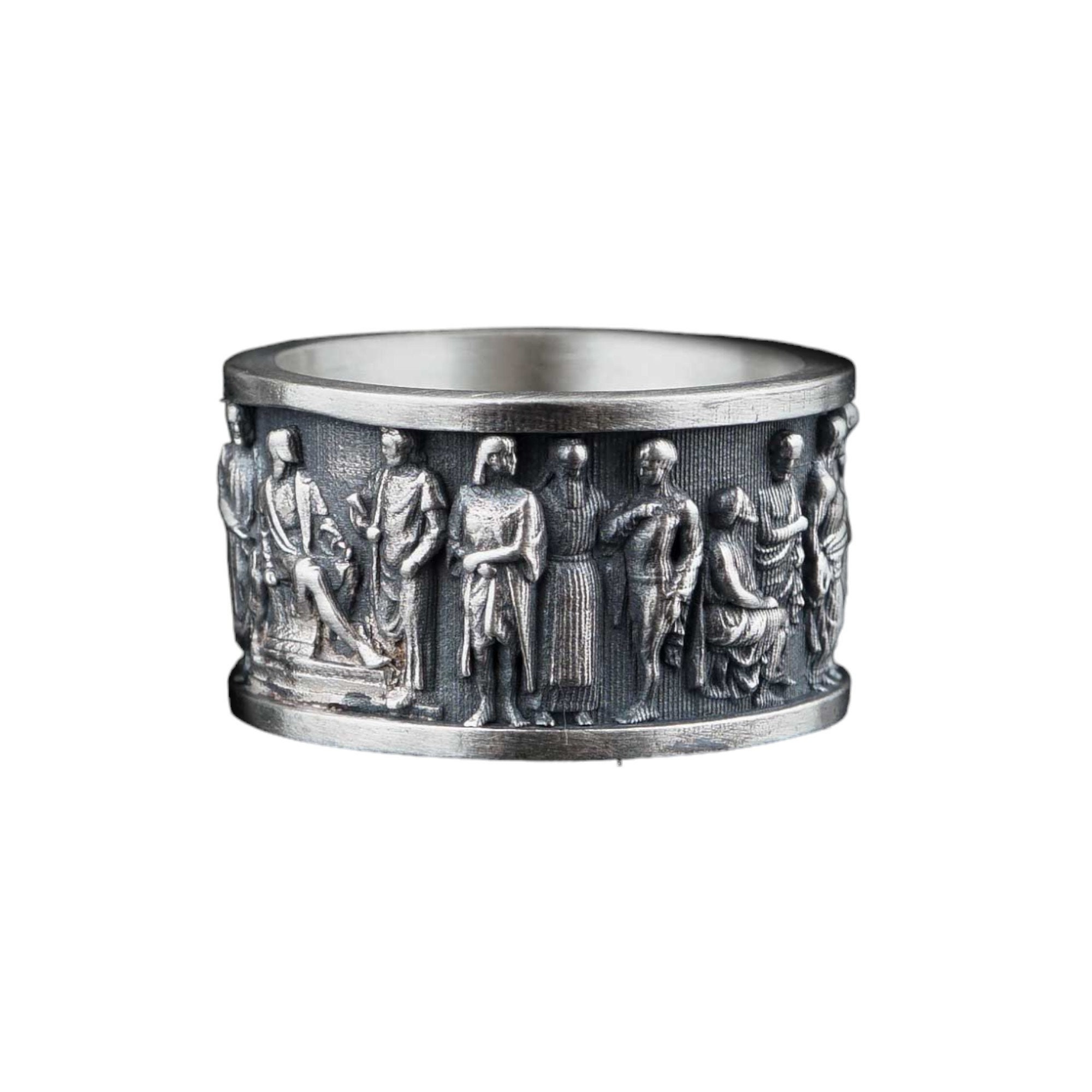 Ancient Roman Senator Ring: 925 Sterling Silver, Roman Empire Jewelry ...