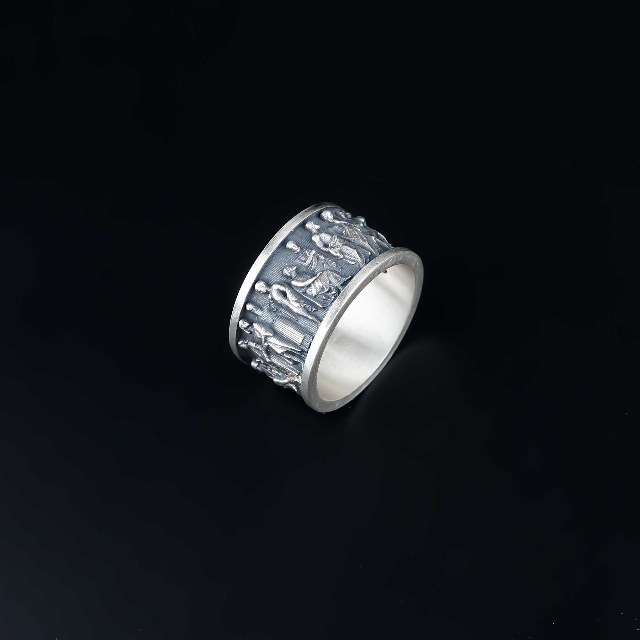 People of the Rome Ring Ancient Roman Silver Ring Roman - Etsy