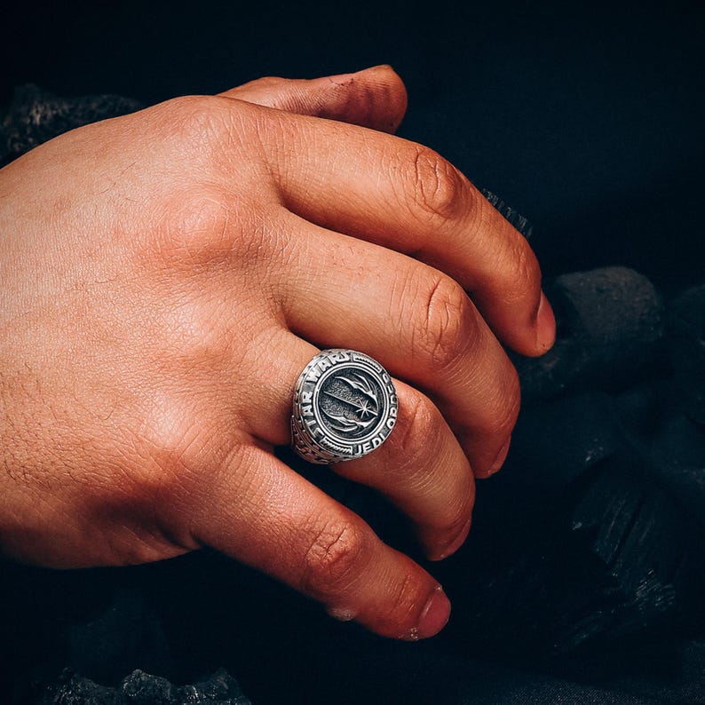 Sterling Silver Star Wars Ring: Jedi Order Symbol, Galactic Jewelry - Etsy
