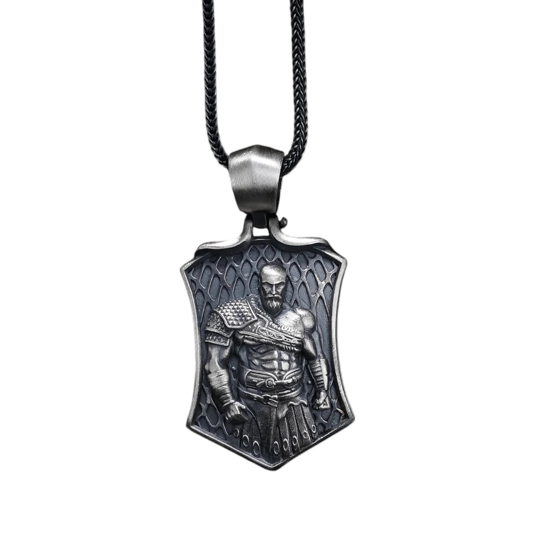 God of War Kratos Necklace: Sterling Silver Greek Mythology Pendant - Etsy