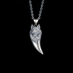 Sterling Silver Wolf Tooth Pendant Necklace - Animal Charm Jewelry - Etsy