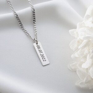 Engraved Custom Necklace for Men - Customized Necklace - Custom Fathers ...