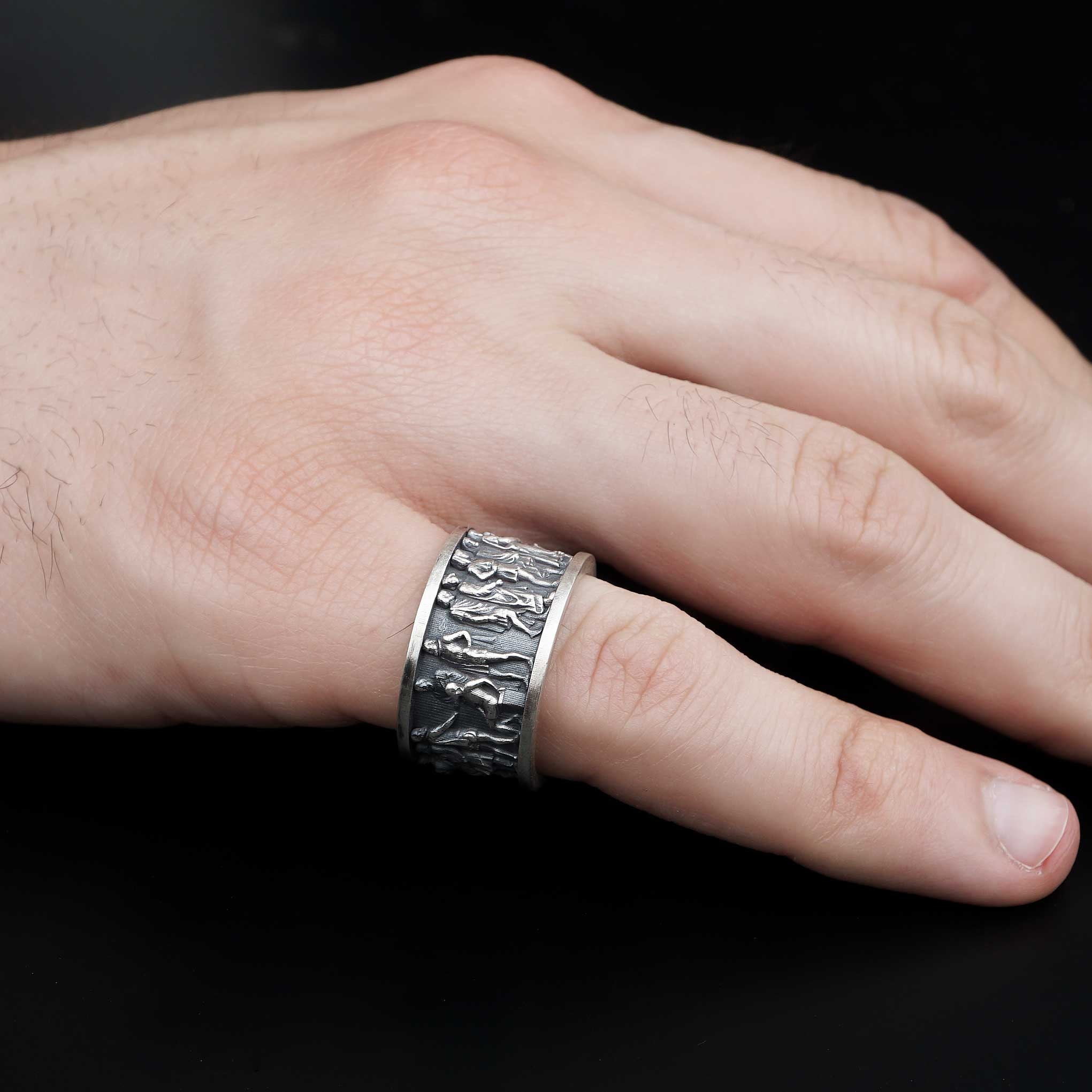 Ancient Roman Senator Ring: 925 Sterling Silver, Roman Empire Jewelry ...