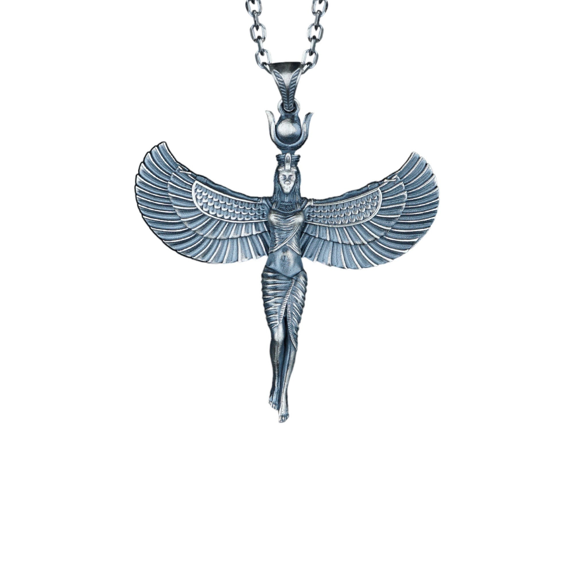 Egyptian Goddess Isis Necklace for Men, Boyfriend Gift, Ancient Egypt ...