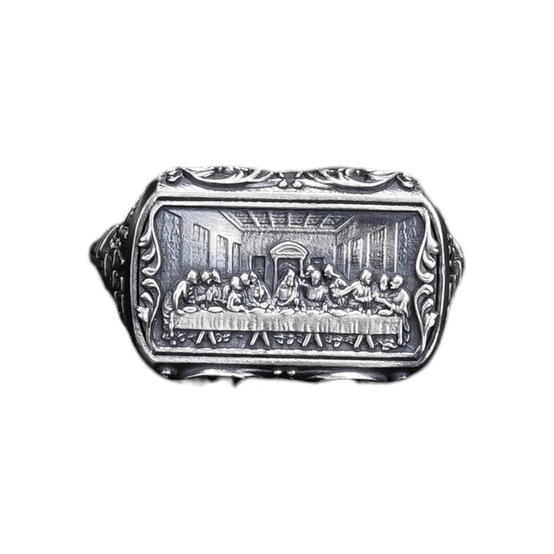 Sterling Silver Last Supper Ring: Leonardo Da Vinci Artwork - Etsy