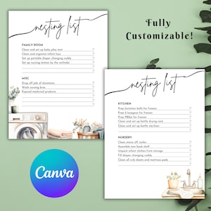 Nesting List, Party Hosting Plan, Instant Download, Nesting Checklist ...