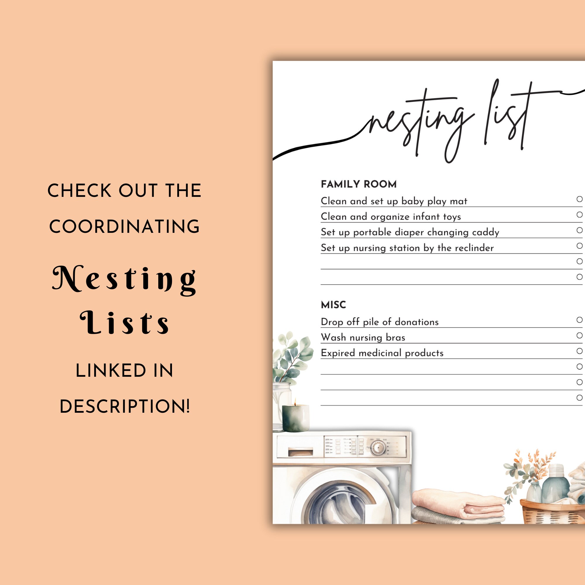 Nesting Party Invite, Editable Invitation, Customizable Invitation ...