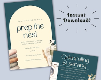 Nesting Party Invite, Editable Invitation, Customizable Invitation ...