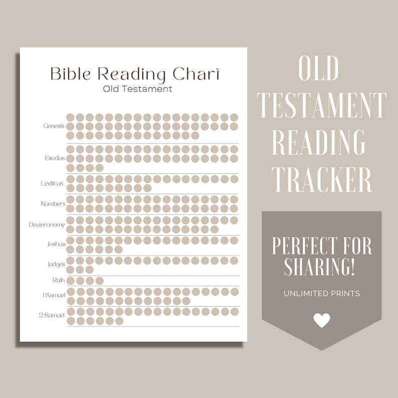 Bible Reading Tracker, Old Testament Reading - Etsy