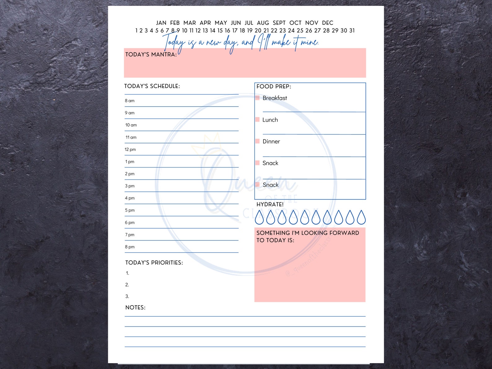 Daily Mental Health Planner and Journal // Morning Routine // Printable ...