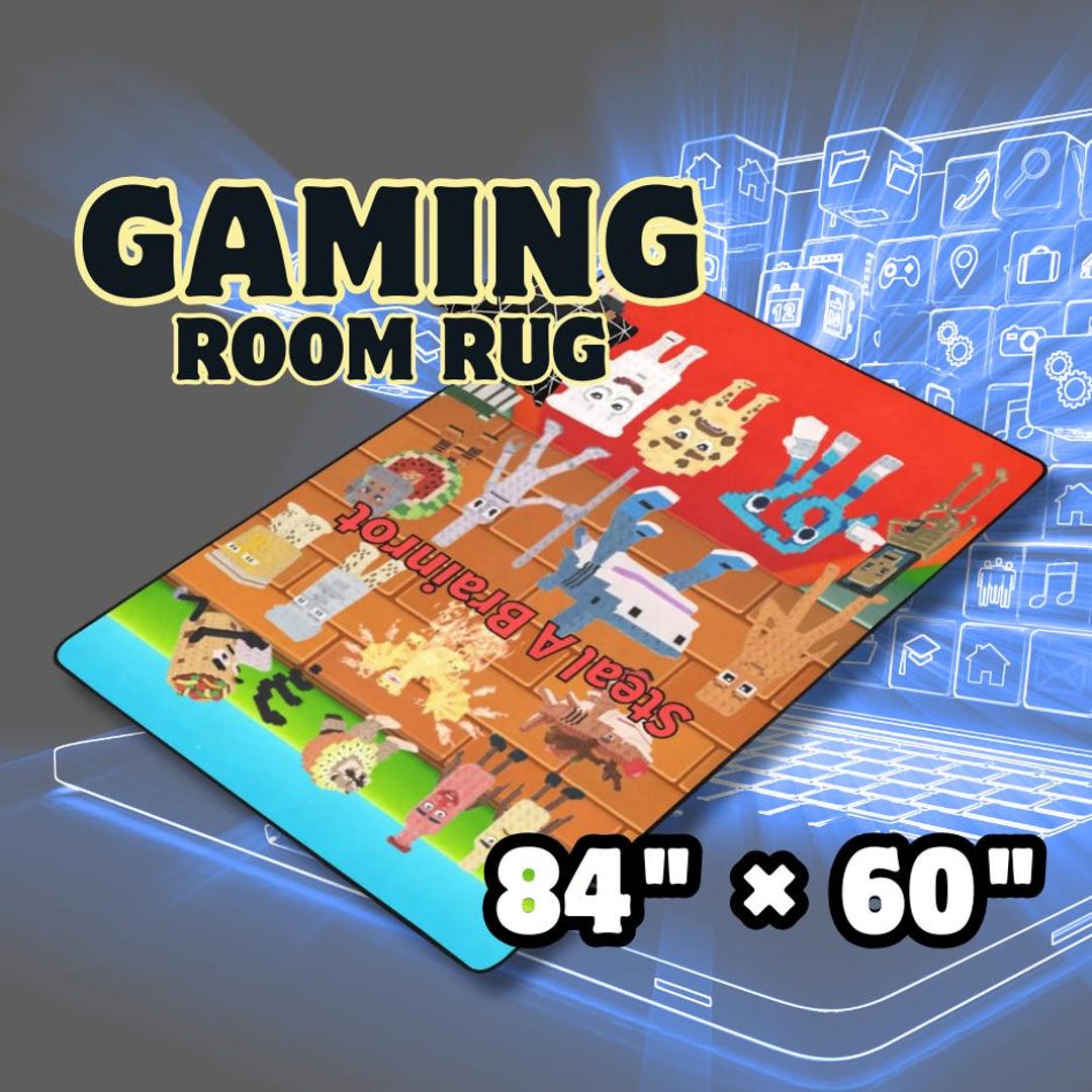 Gaming Room Area Rug | Steal A Brainrot | Roblox Games | Gamer Floor ...