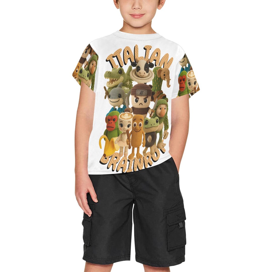 Italian Brainrot Meme T-shirt | Chaotic Aesthetic Streetwear Ages 8–15 ...
