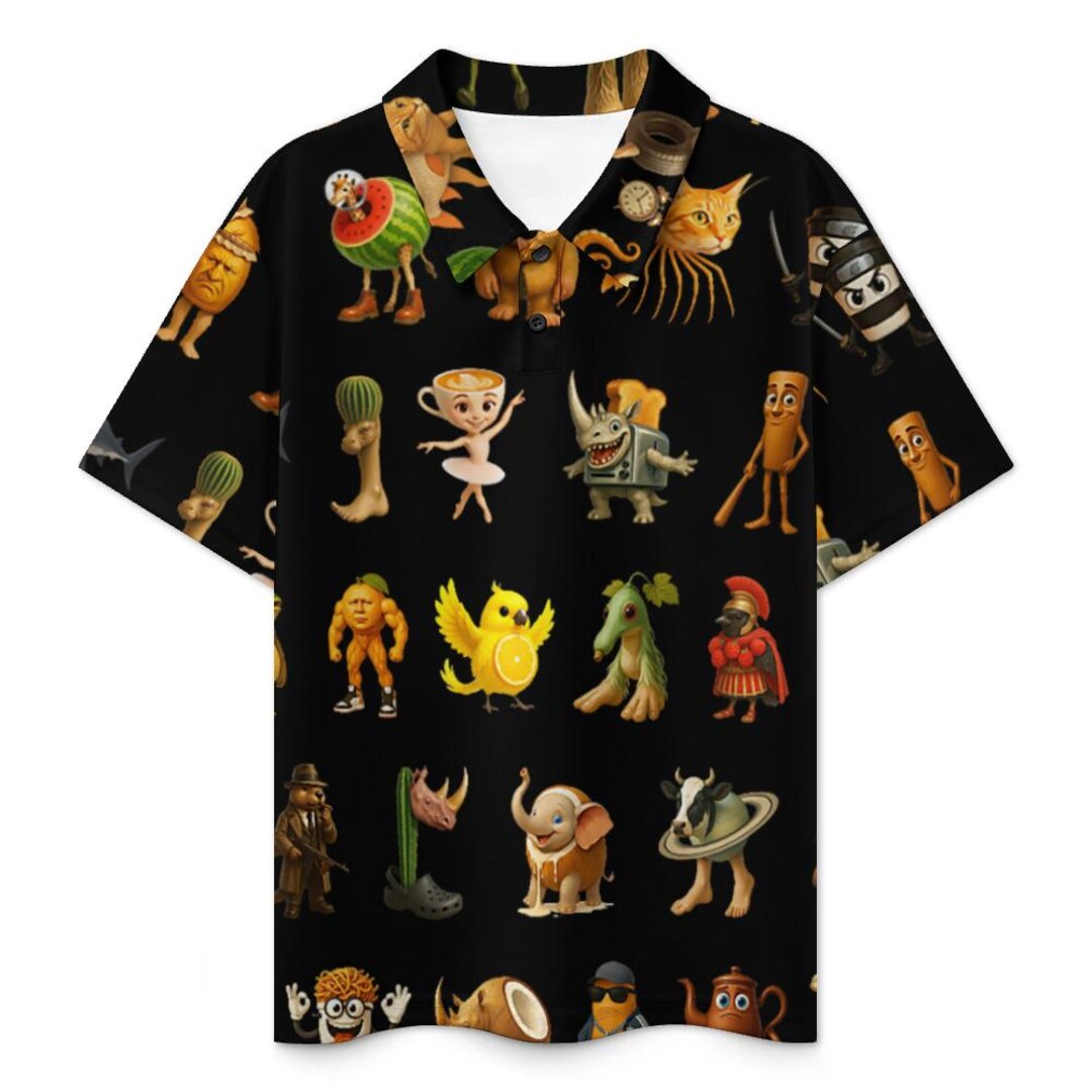 Polo Buttoned Shirt | Viral Meme Style | Italian Brainrot Design - Etsy ...