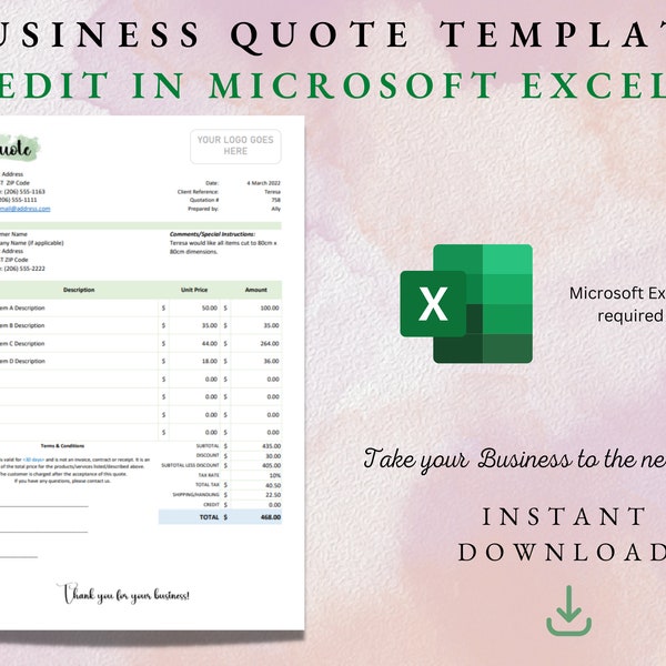 Quote Template - Etsy