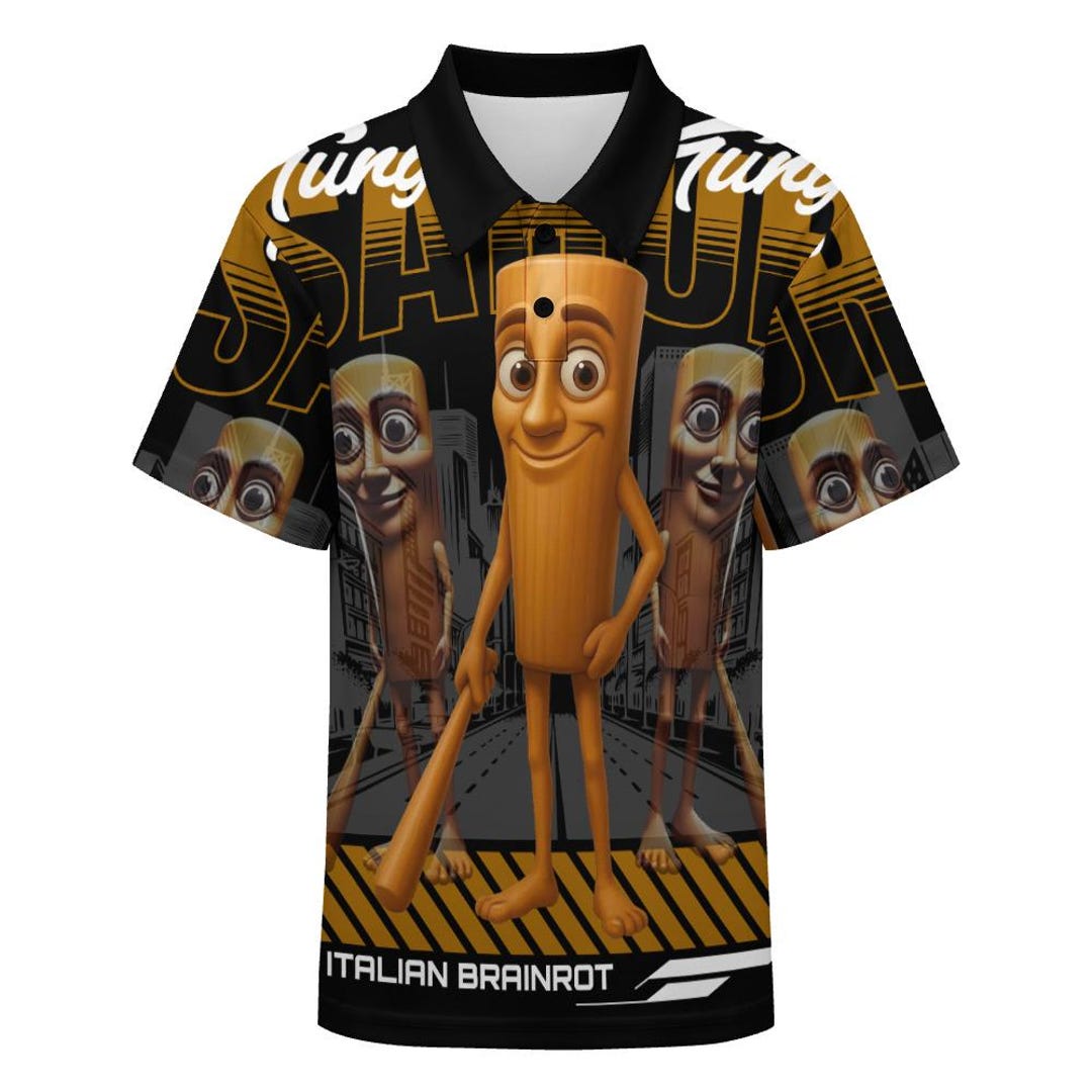 Polo Buttoned Shirt | Viral Meme Style | Italian Brainrot Design ...