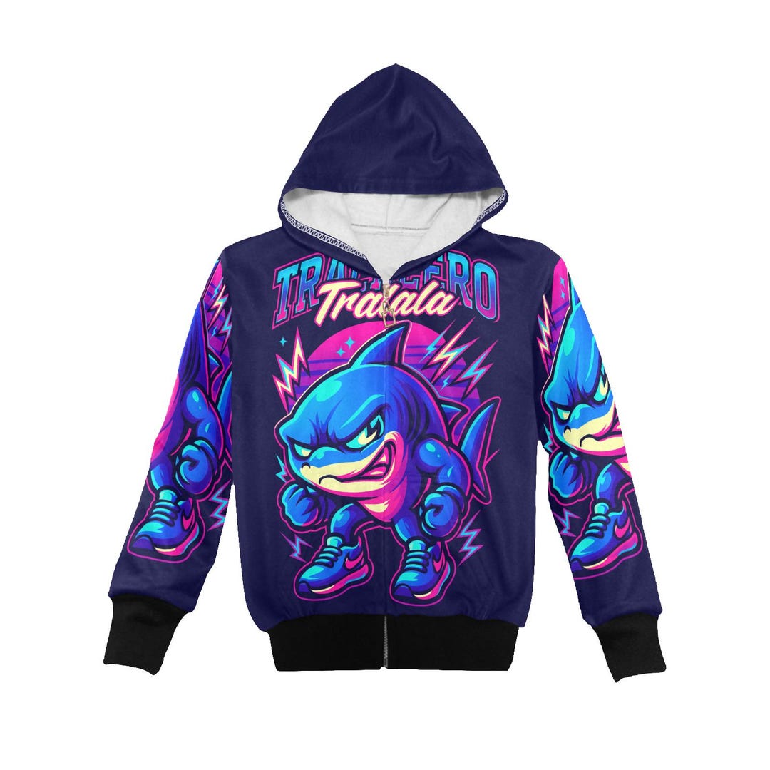 Neon Italian Brainrot Big Boys’ Zip-up Hoodie | Trendy Street Core - Etsy