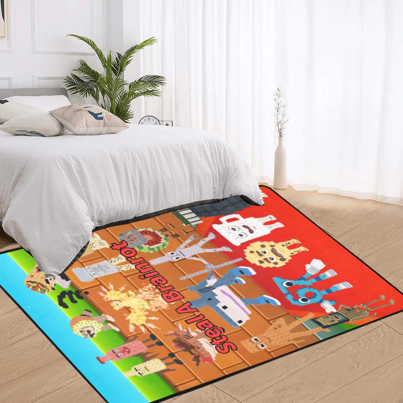 Gaming Room Area Rug | Steal A Brainrot | Roblox Games | Gamer Floor ...