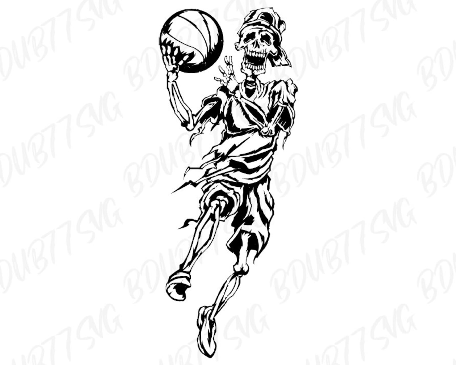 Basketball Skeleton SVG PNG JPG Eps Dxf Pdf Halloween - Etsy