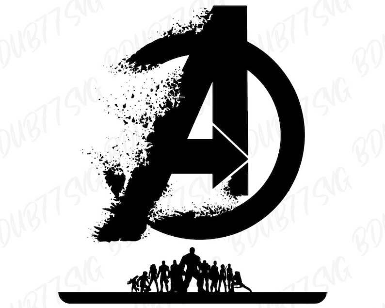 Avengers Logo mit Zeichen SVG PNG JPG dxf eps pdf | Als Karabinerhaken ...