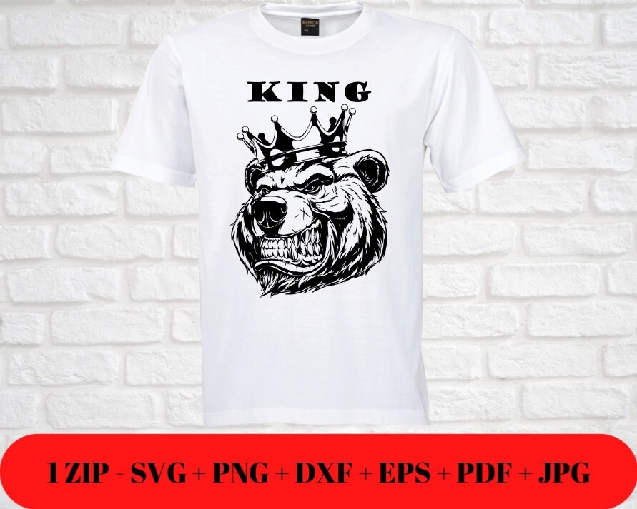 King Grizzly SVG PNG JPG Bear Beast Mode Dxf Eps Pdf - Etsy
