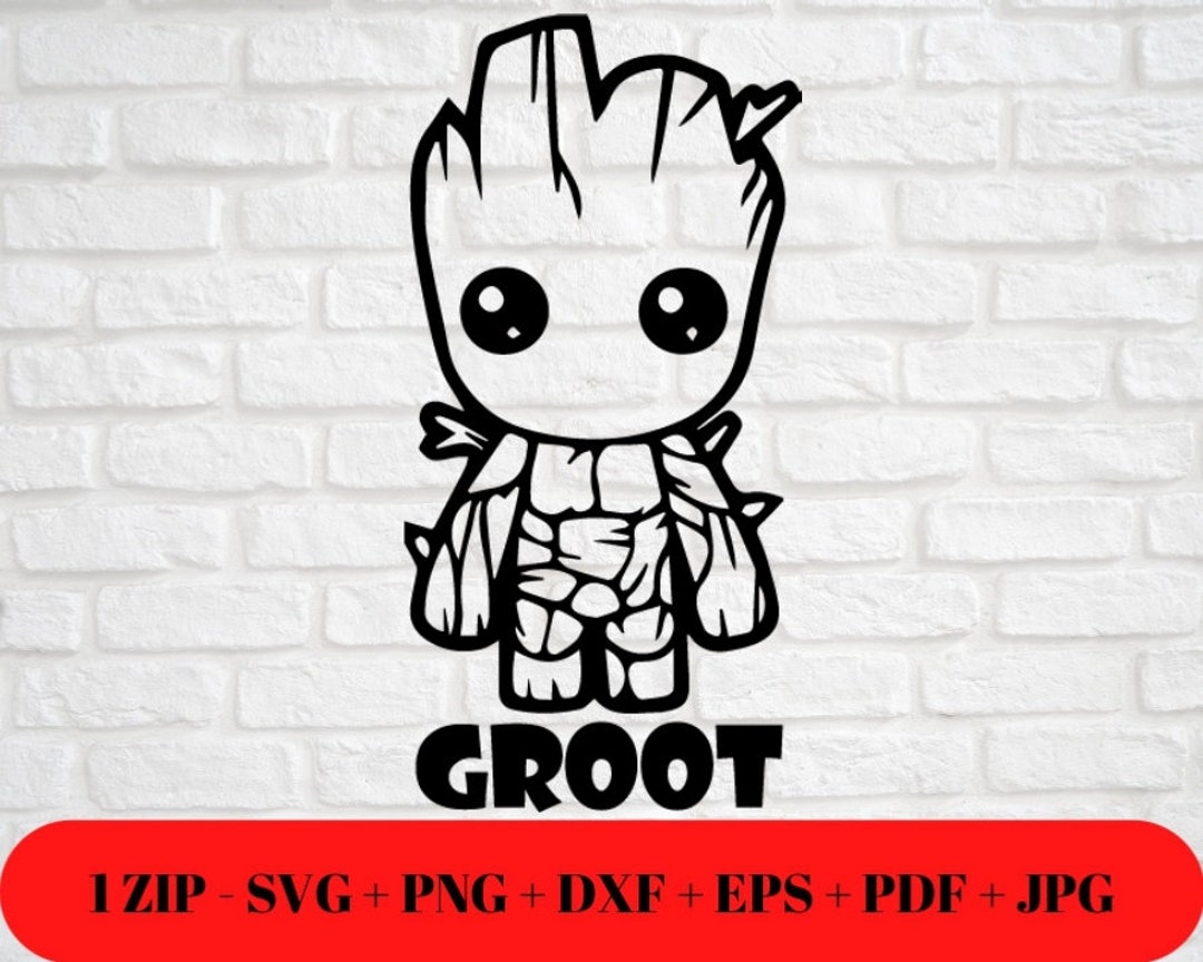 Cute Baby Groot SVG PNG JPG Dxf Eps Pdf | Guardians | Galaxy ...