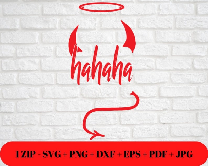 Cheeky Devil Halloween SVG: Funny Silhouette Cut File (digital Download ...