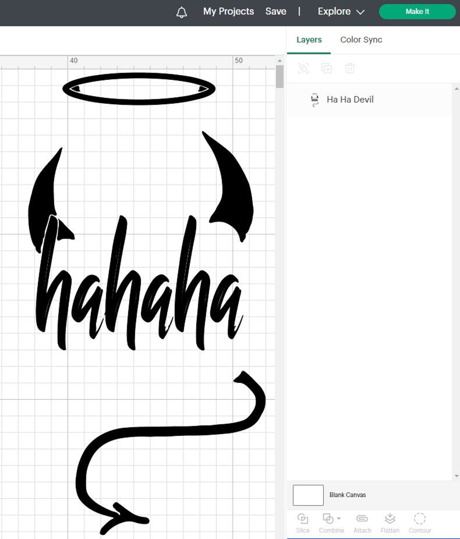 Cheeky Devil Halloween SVG: Funny Silhouette Cut File (digital Download ...