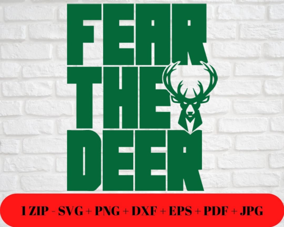 Bucks Basketball 'fear the Deer' SVG: Giannis, Cricut Silhouette ...