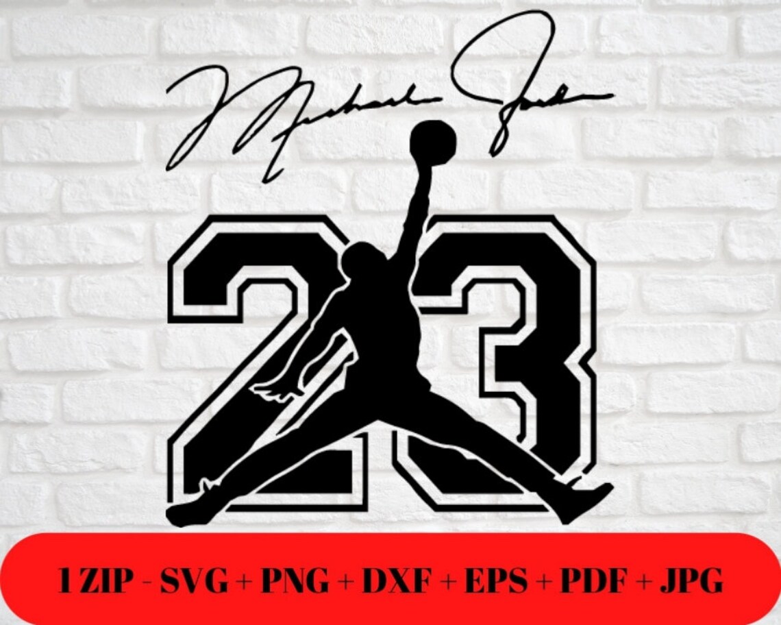 Jump Man 23 SVG PNG JPG Air Jordan Eps Dxf Pdf Signature - Etsy Canada