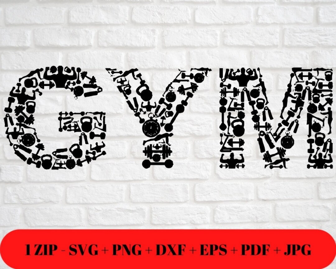 Unique GYM Statement Quote SVG PNG Jpg Dxf Eps Pdf | Silhouette Cricut ...