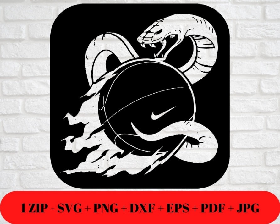 Mamba Basketball SVG: Snake Graphic, Cricut & Silhouette (digital ...