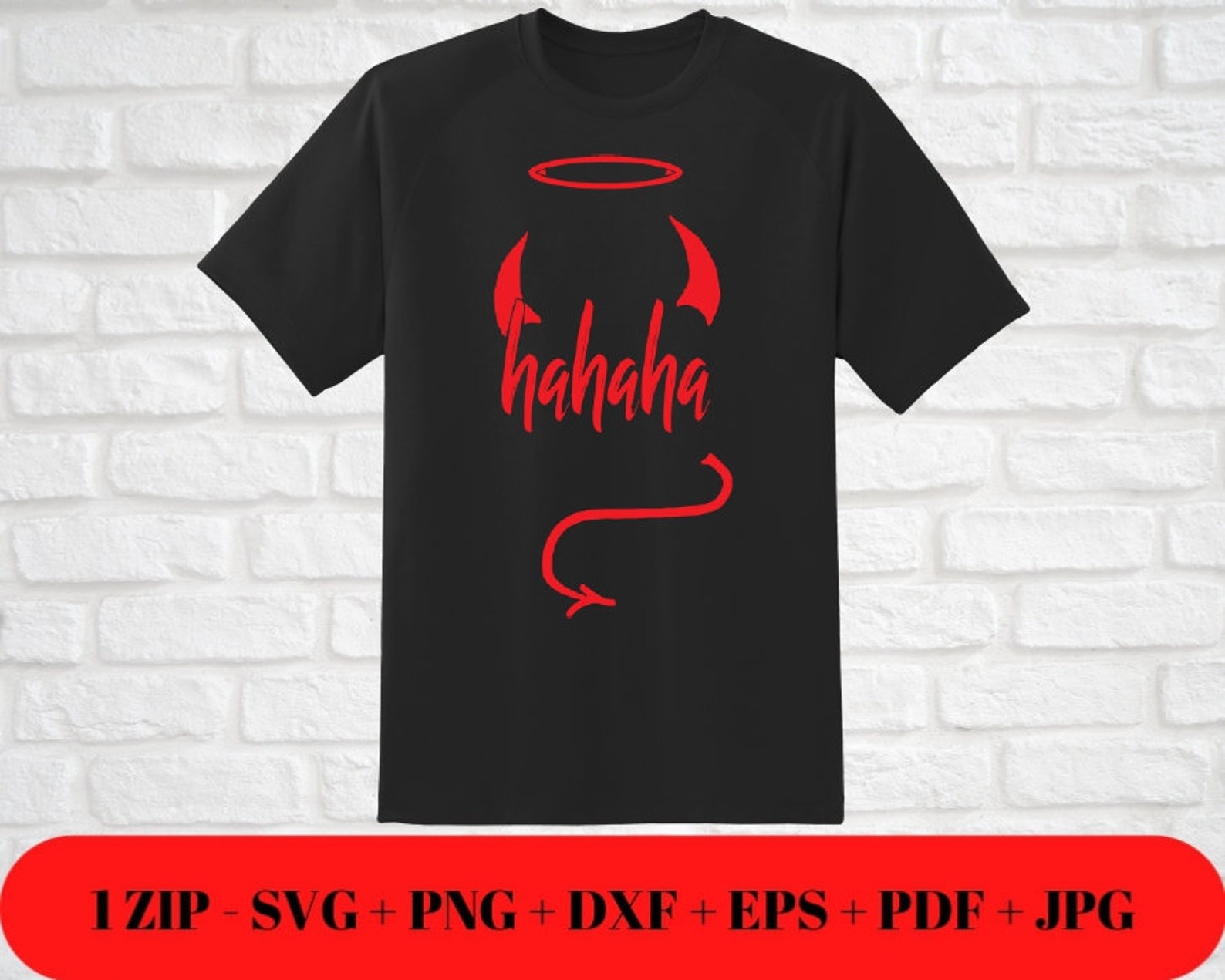 Cheeky Devil Halloween SVG: Funny Silhouette Cut File (digital Download ...