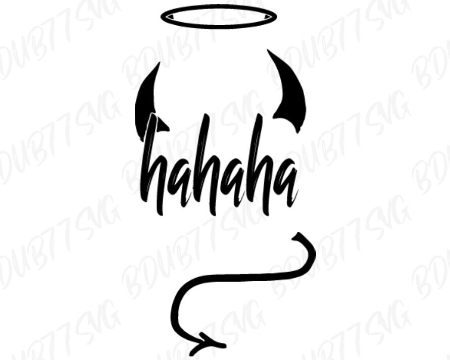 Cheeky Devil Halloween SVG: Funny Silhouette Cut File (digital Download ...