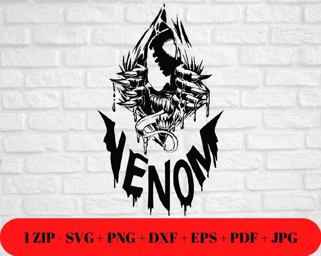 Scary Venom SVG PNG JPG Dxf Eps Pdf Creepy 3D Silhouette Cricut ...