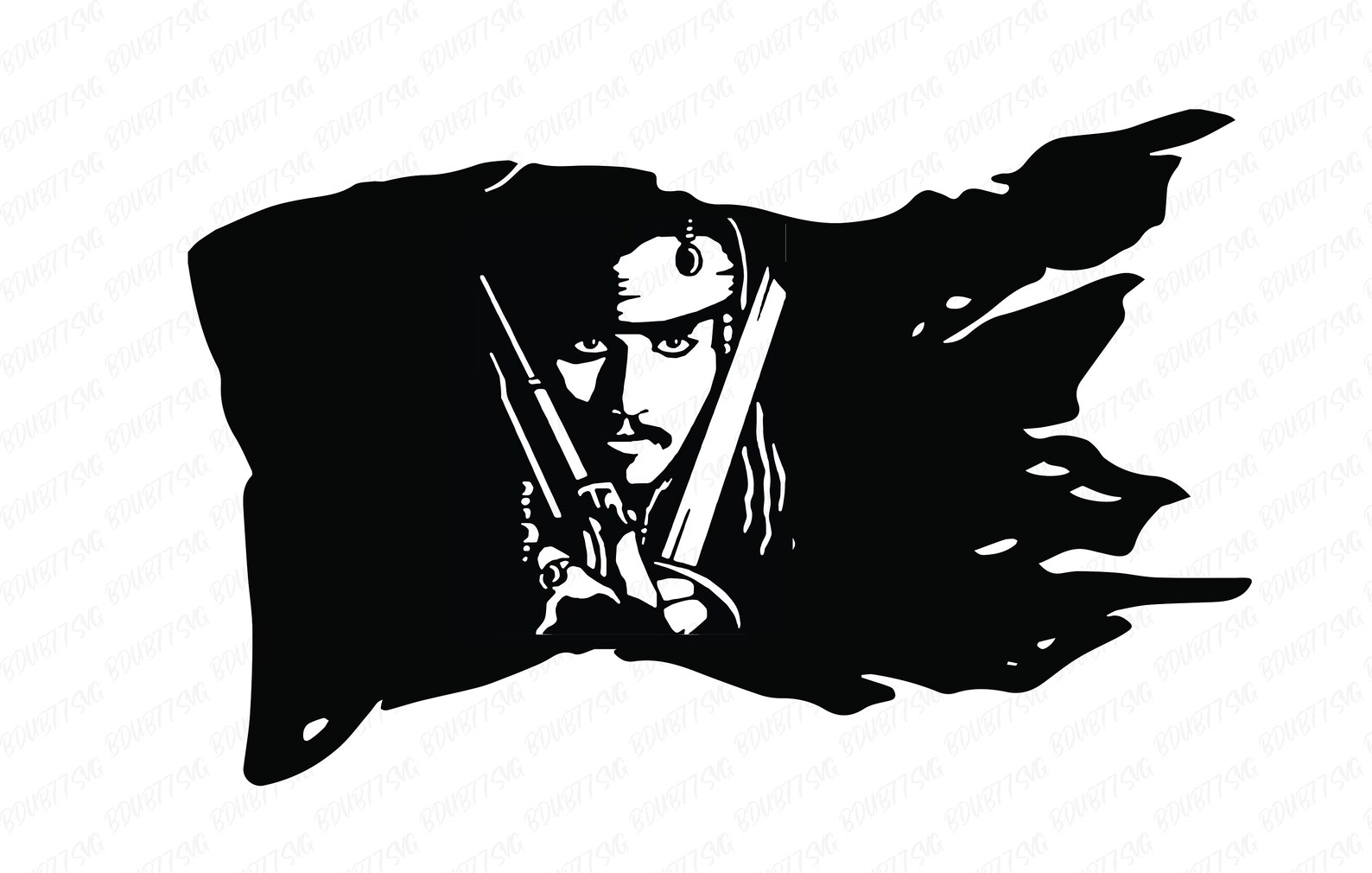 Captain Jack Sparrow SVG PNG JPG Pirates of the Caribbean - Etsy