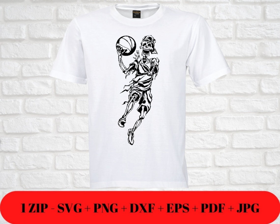Basketball Skeleton SVG PNG JPG Eps Dxf Pdf Halloween - Etsy