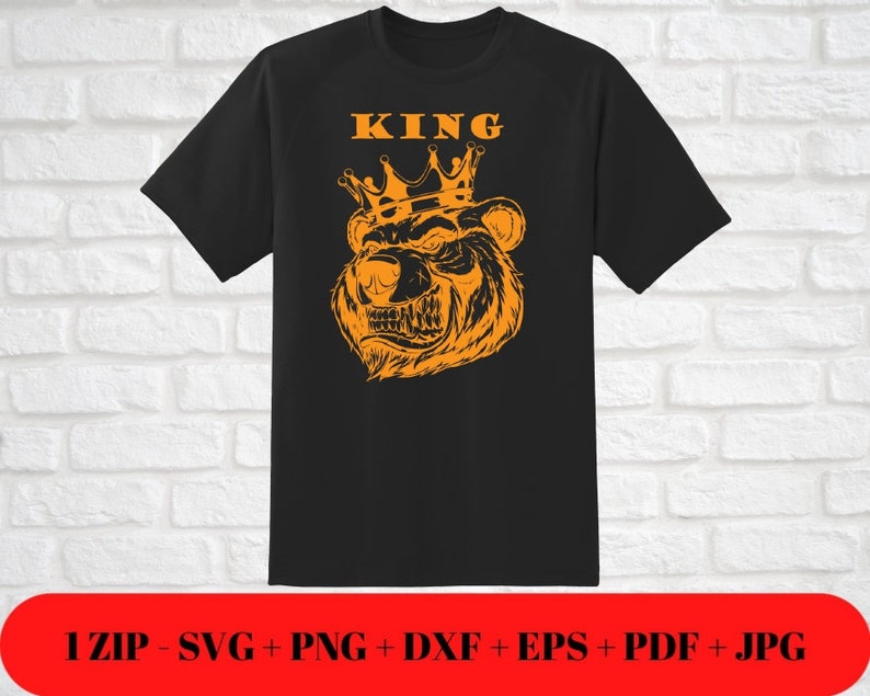 King Grizzly SVG PNG JPG Bear Beast Mode Dxf Eps Pdf - Etsy
