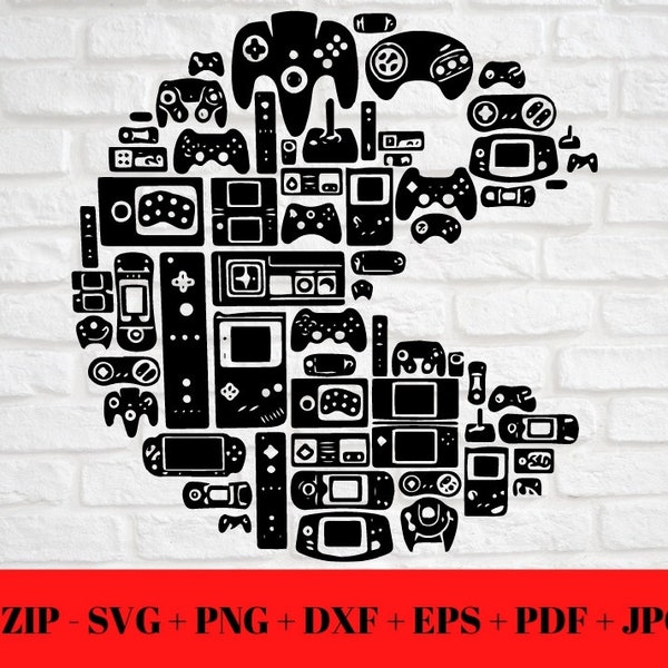 Pacman Svg - Etsy