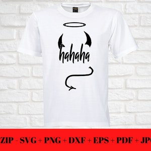 Cheeky Devil SVG PNG JPG | Funny Hahaha Devil Dxf Eps Pdf | Silhouette ...