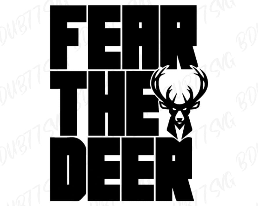 Bucks Basketball 'fear the Deer' SVG: Giannis, Cricut Silhouette ...
