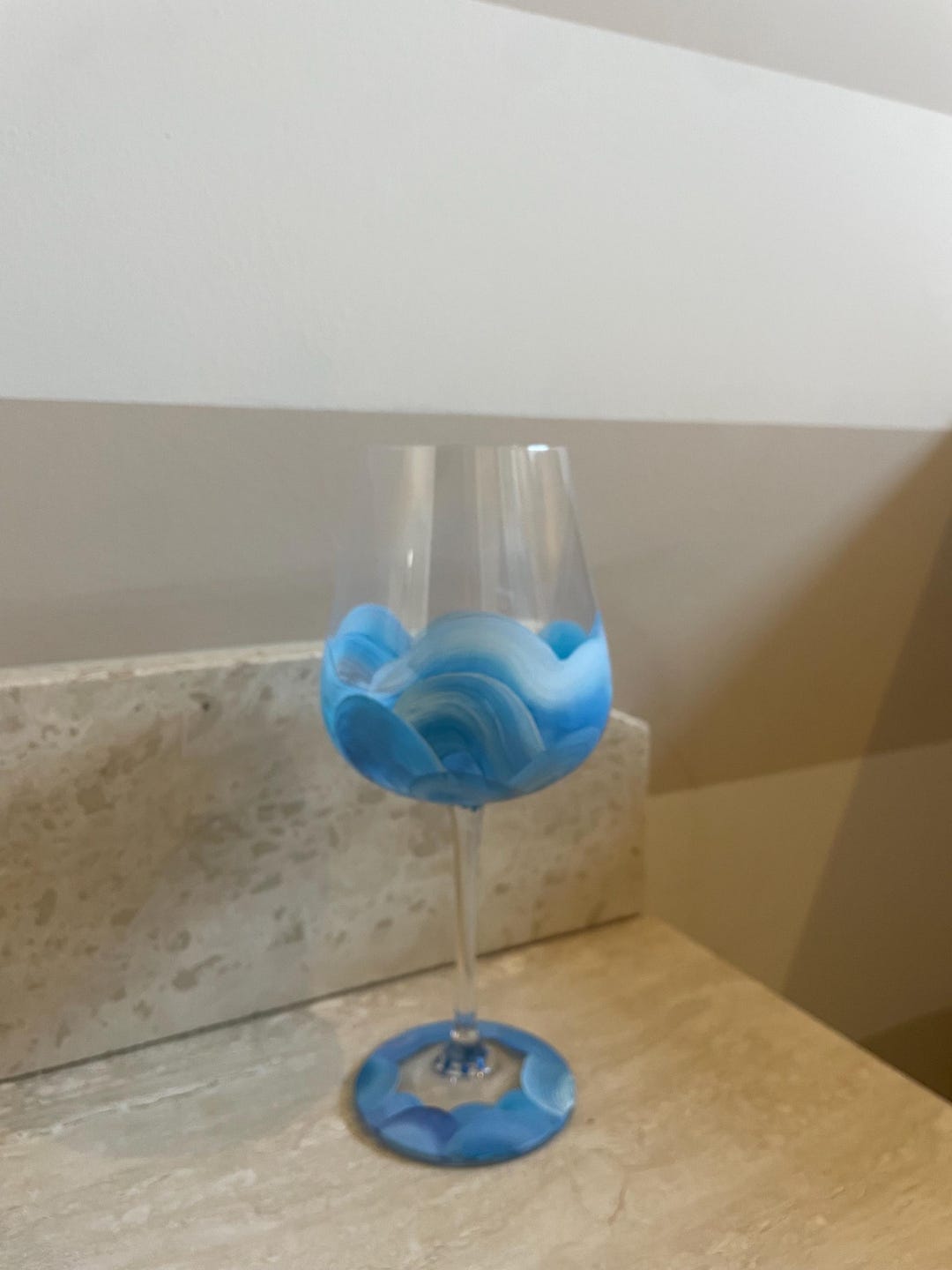 Ocean Wave Wine Glass - Etsy
