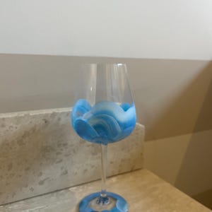 Ocean Wave Wine Glass - Etsy
