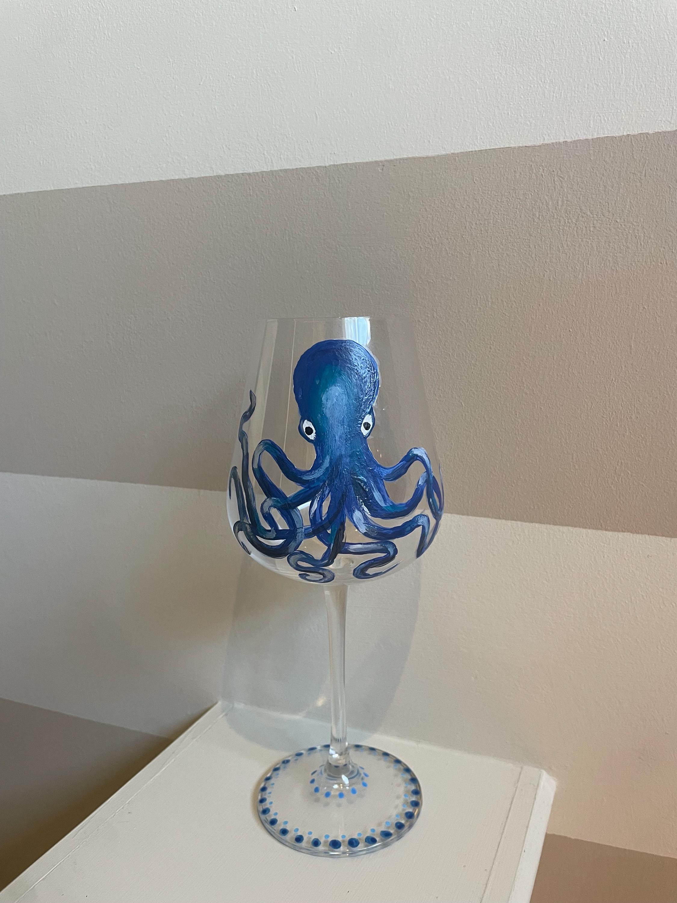 Octopus Wine Glass - Etsy