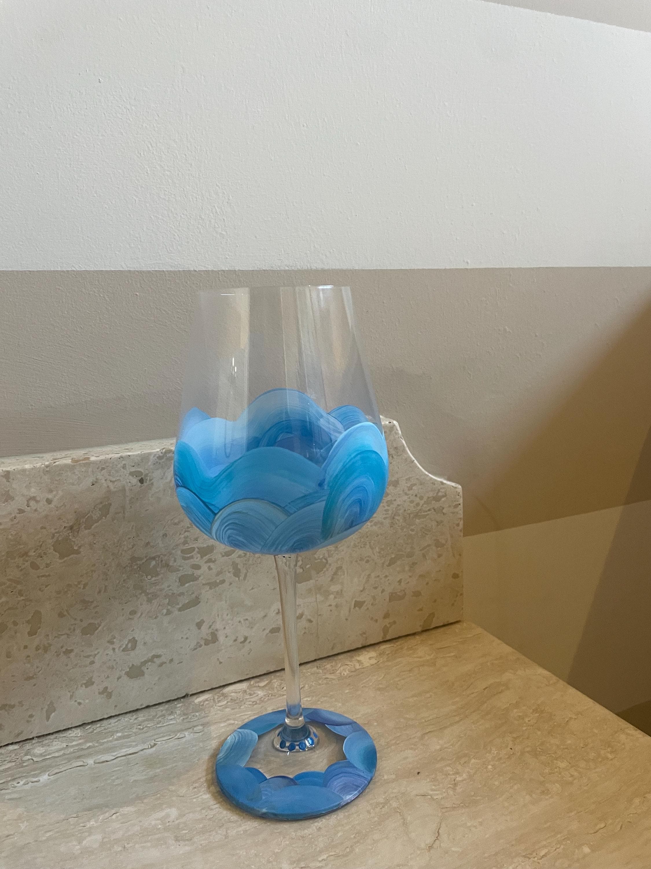 Ocean Wave Wine Glass - Etsy