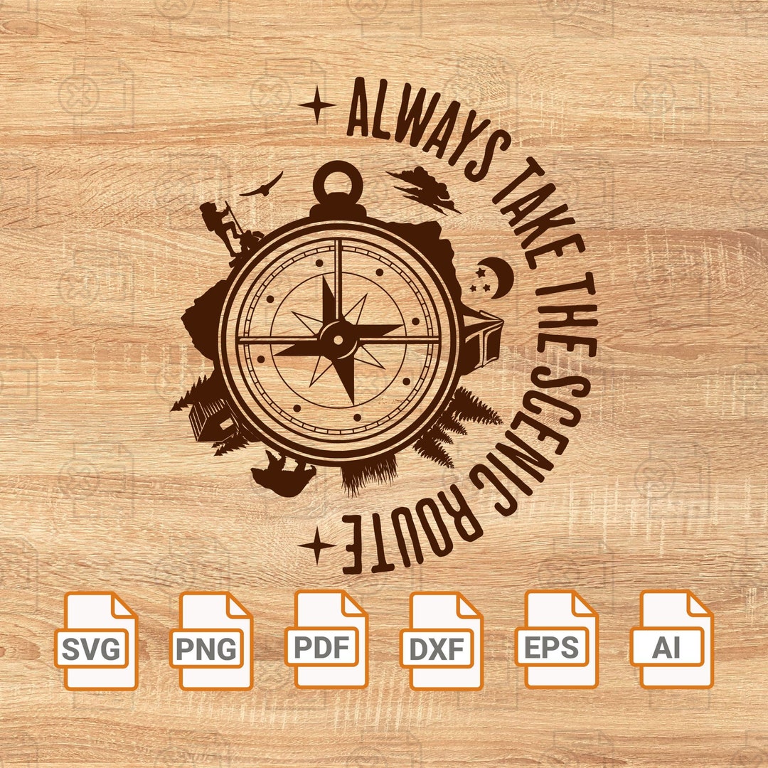 Wilderness Adventure Compass SVG| Trees Svg| Forest Svg Cricut ...