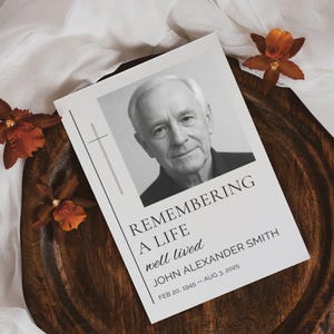 Minimalist Funeral Program Template: Remembering a Life Well Lived ...